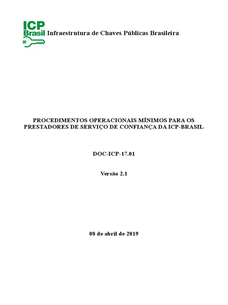 DOC-ICP-17.01-versão 2.1 PROCEDIMENTOS OPERACIONAIS MÍNIMOS PARA OS ...