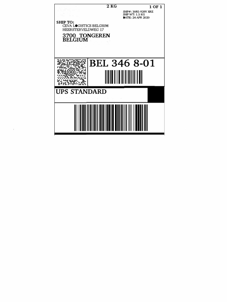 UPS Electronic Return Label View Print Label | PDF