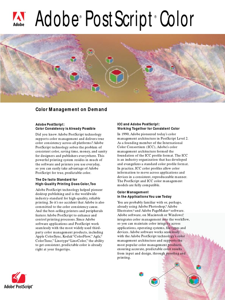 Adobe Postscript Color: Color Management On Demand | PDF | Office ...
