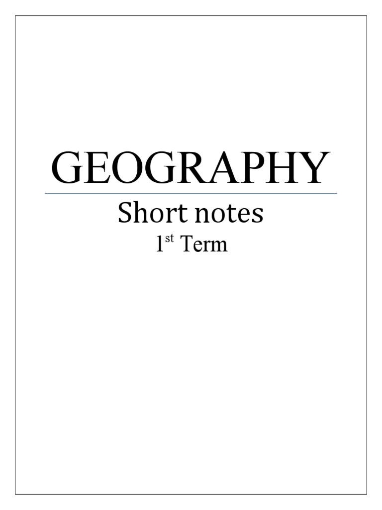 Geography Short Notes | PDF | Precipitation | Volcano