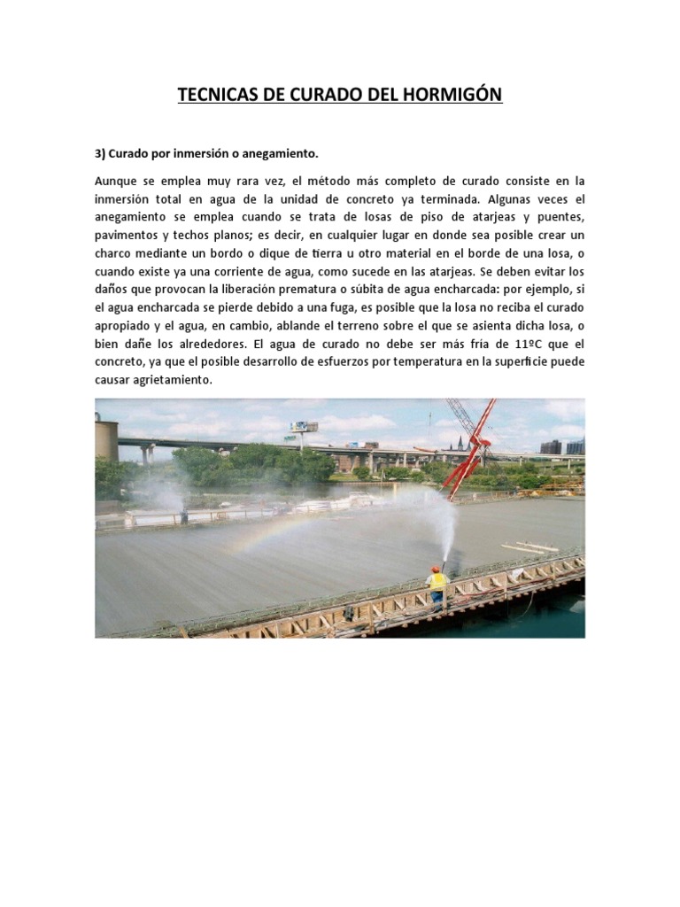 20 Tecnicas de Curado Del Hormigón1.0 | PDF | Hormigón | El plastico