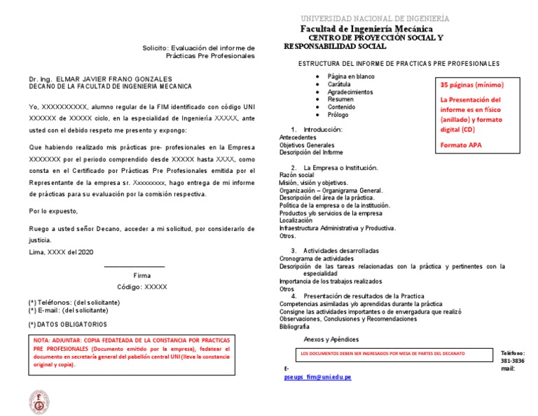 Solicitud y Estructura de Informe | PDF | Business | Science