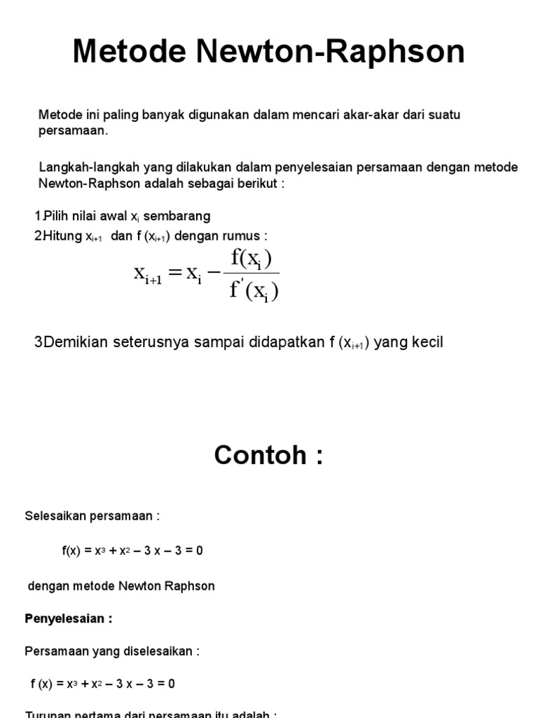 Metode Newton Raphson | PDF