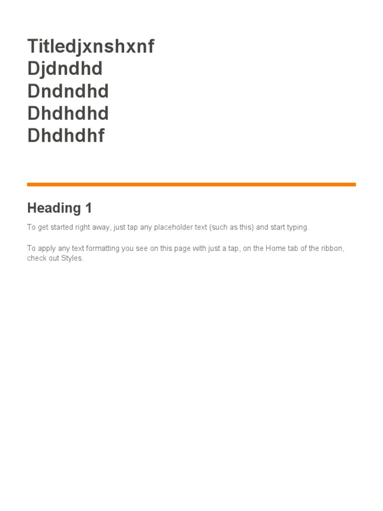 Titledjxnshxnf DJDNDHD DNDNDHD DHDHDHD DHDHDHF: Heading 1 | PDF