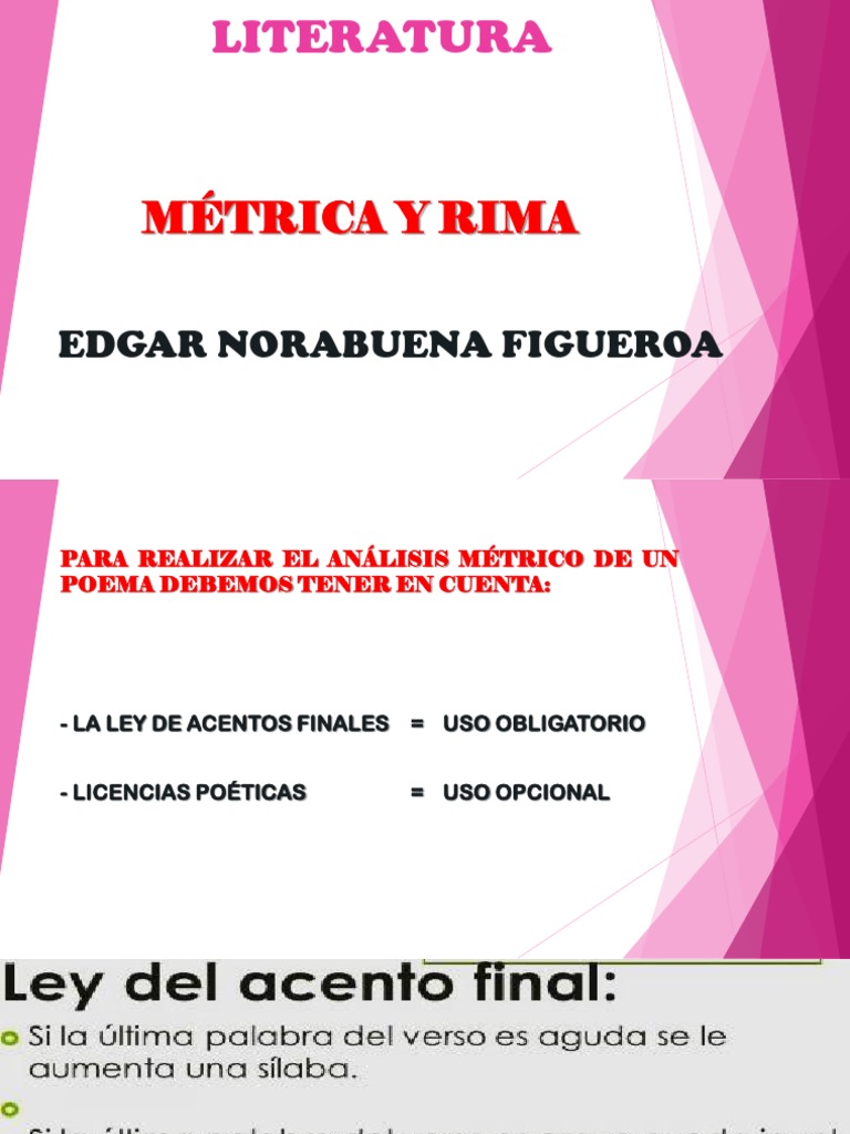Sesión 05 Métrica y Rima | PDF | Poesía