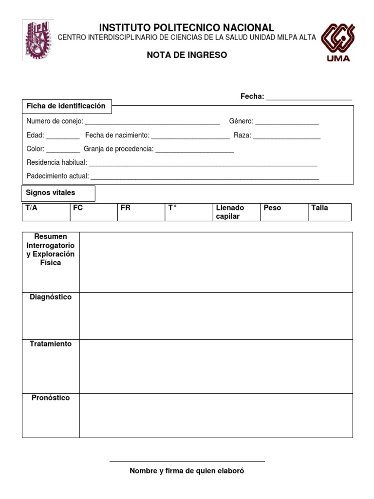 Nota de Ingreso | PDF