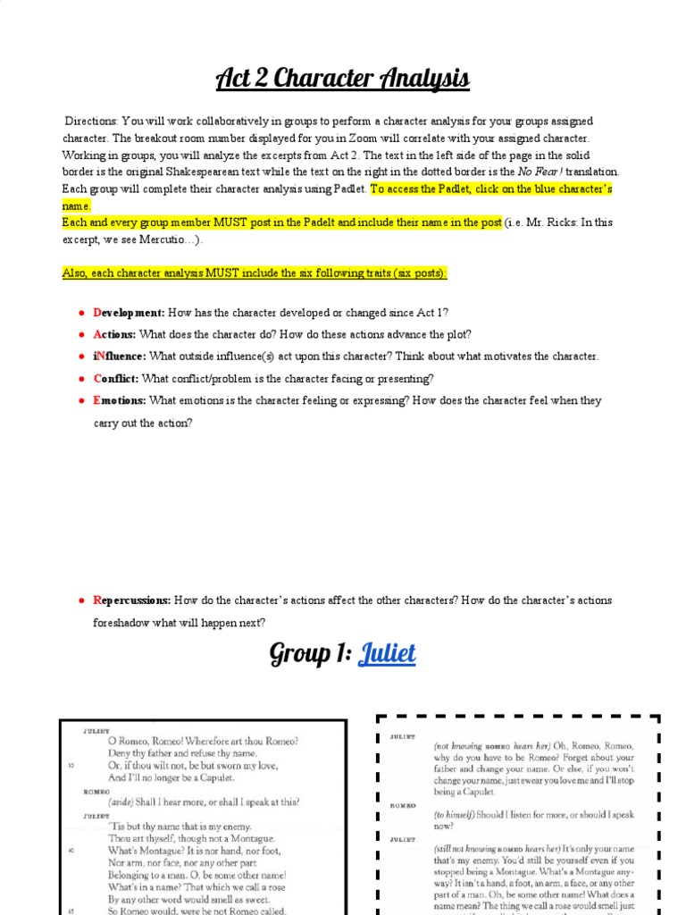 Character Analysis | PDF