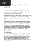 Starbucks Value Chain Analysis 2025 | PDF | Starbucks | Value Chain