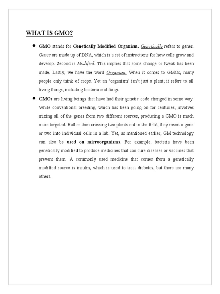 STS Gmo | PDF | Genetically Modified Organism | Genetic Engineering