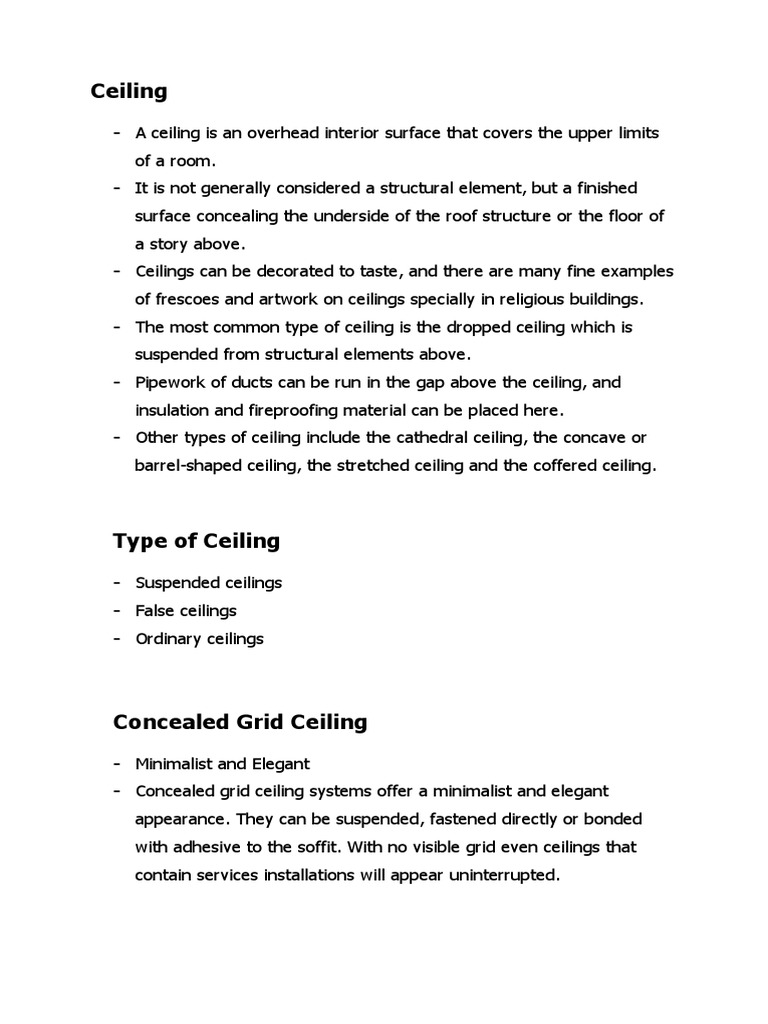 Ceiling Materials | PDF | Ceiling | Architectural Design