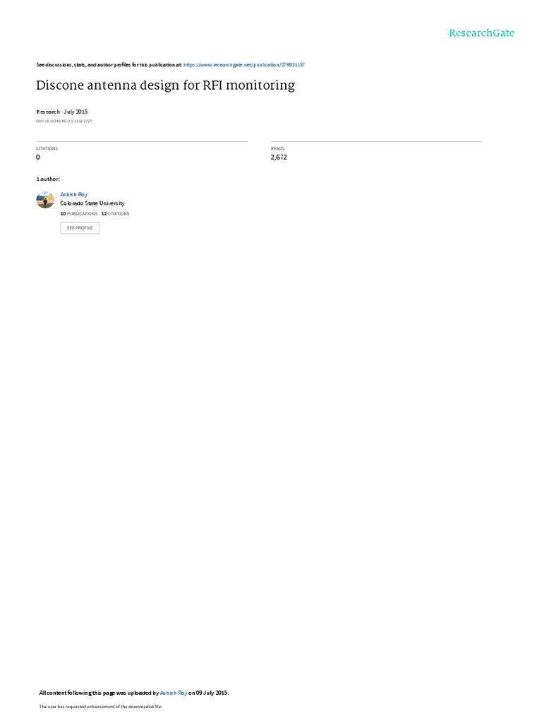 Antenna RFI Monitoring | PDF | Antenna (Radio) | Radio