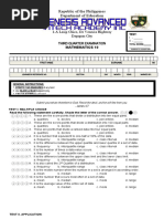 Math 10 4th Quarter Examination | PDF