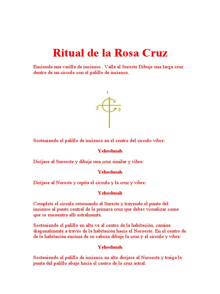 Ritual de La Rosa Cruz PDF | PDF | Rituales