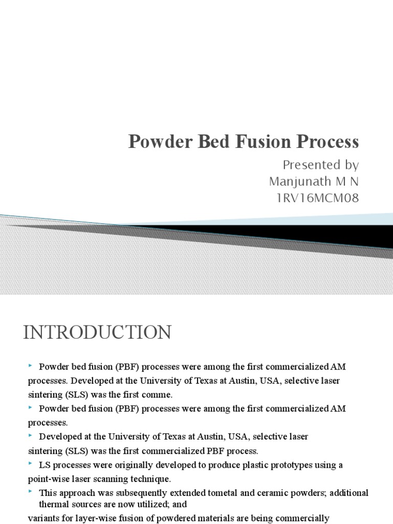 Powder Bed Fusion Process | PDF | Sintering | Composite Material
