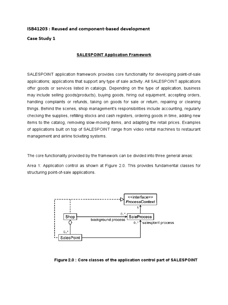 ISB41203: Reused and Component-Based Development Case Study 1 | PDF ...
