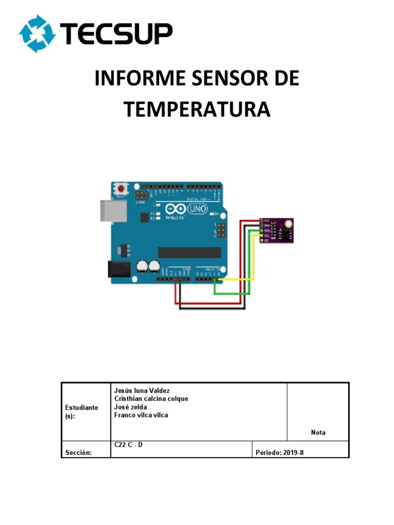 Informe Sensor de Temperatura | PDF | Arduino | Sensor