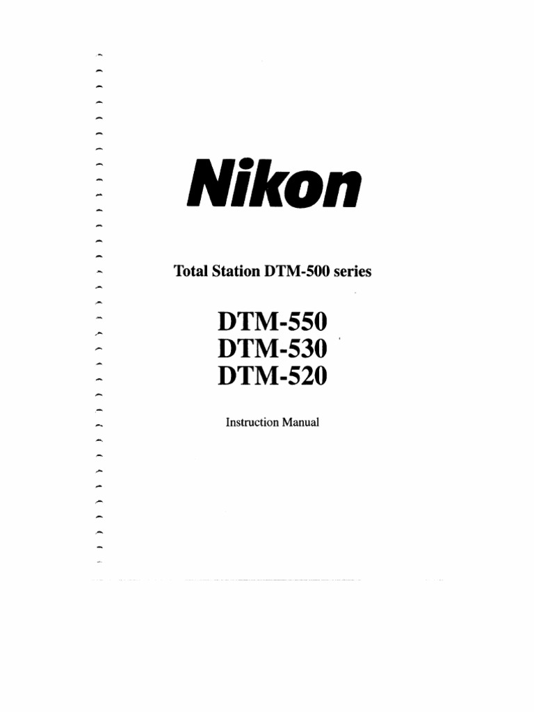 Nikon DTM 500 Series Instruction Manual | PDF