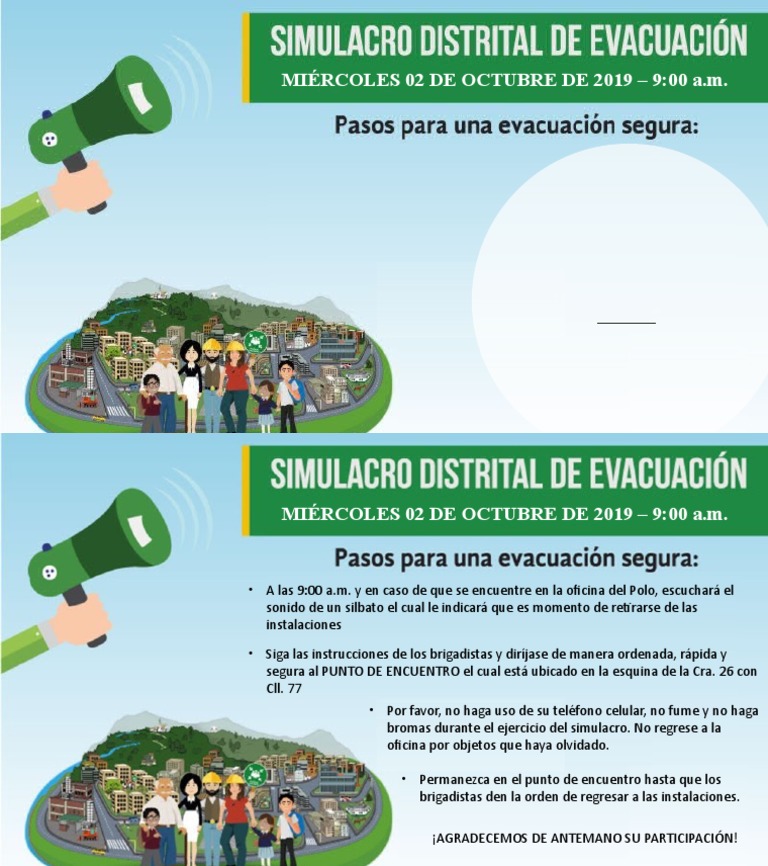 Invitacion Simulacro | PDF