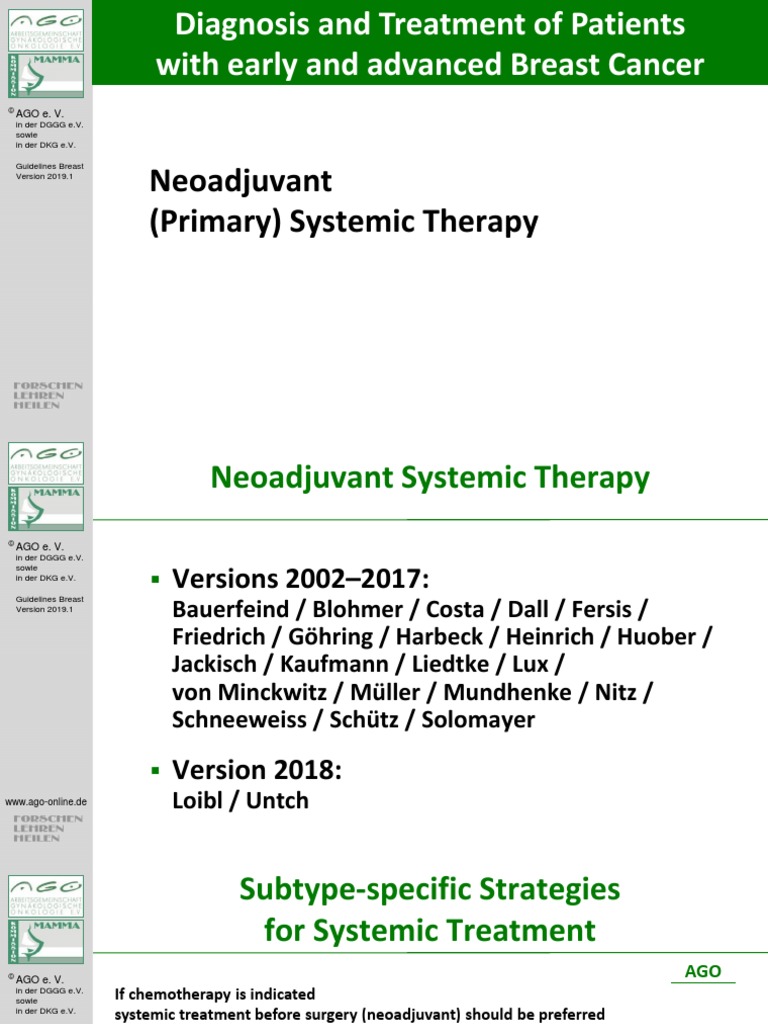 2019E 12 - Neoadjuvant (Primary) Systemic Therapy | PDF | Breast Cancer ...