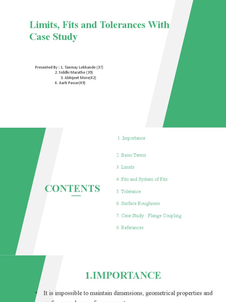Limits, Fits and Tolerances With Case Study | Download Free PDF | Engineering Tolerance ...