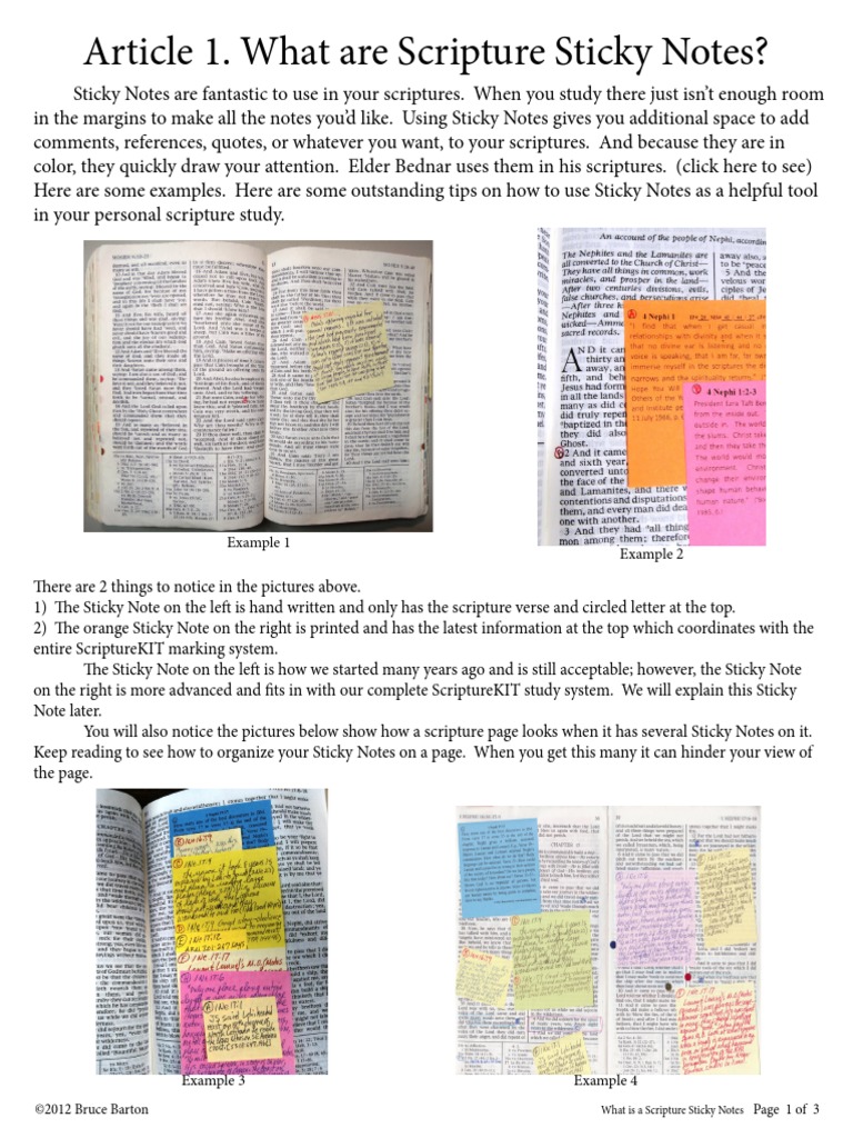 1 What Is A Sticky Note1 | PDF | Book Of Mormon | Latter Day Saint Movement