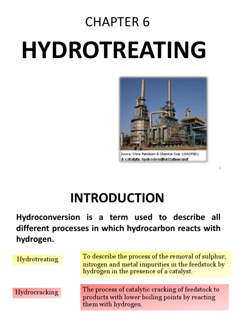 Chapter6a Hydrotreating 170106114901 PDF | PDF | Cracking (Chemistry ...