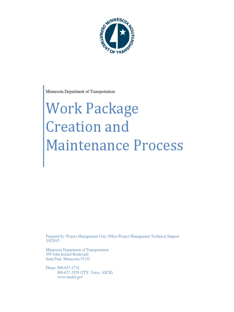 Work Package Creation Maintenance | PDF | Project Management | Version ...
