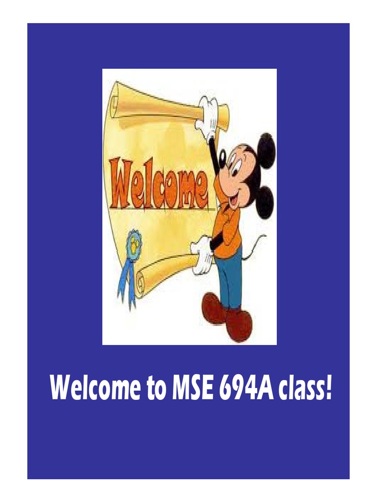 Welcome To MSE 694A Class! | PDF | Nanomaterials | Nanotechnology