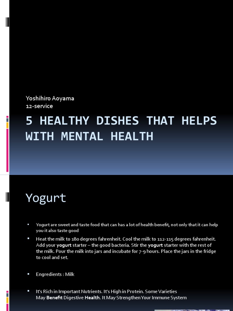 5 Healthy Dishes for Mental Wellness | PDF | Salad | Cooking