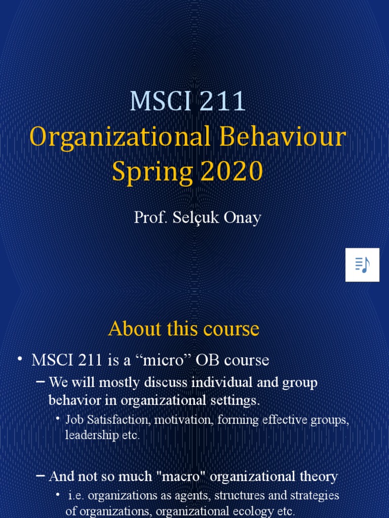 Chap01 - What Is OB - 2020 - Narrated - PQ | PDF | Organizational ...