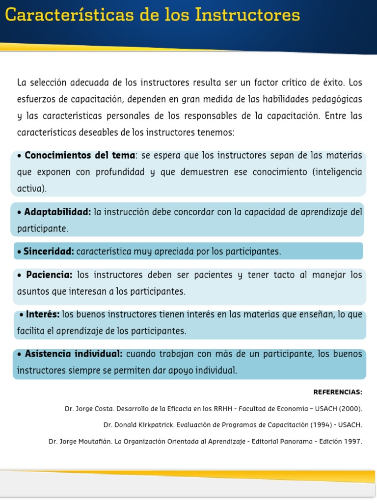 Cualidades Esenciales de Instructores | PDF | Crecimiento personal y ...