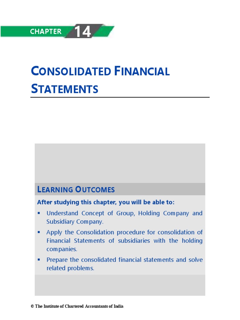 Consolidated Financial Statements | PDF | Consolidation (Business ...