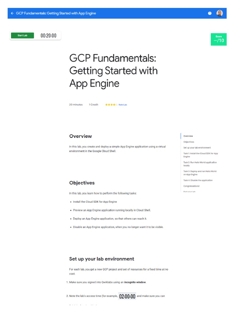 GCP Fundamentals Getting Started With App Engine | PDF