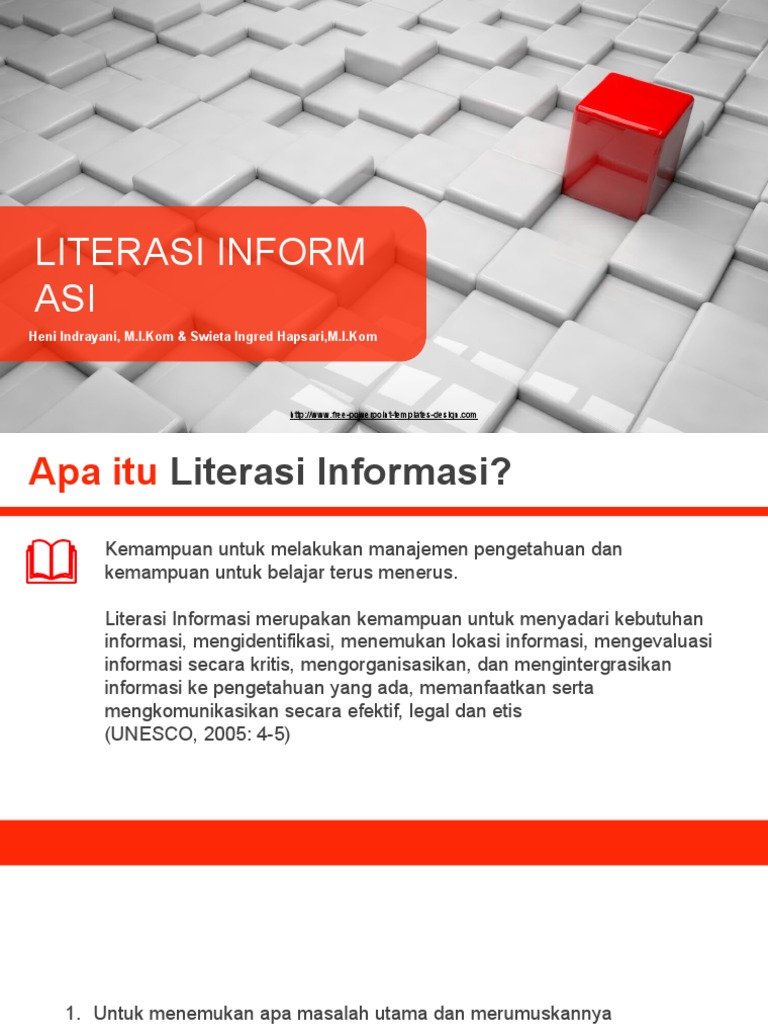 Literasi Informasi (Pengertian Dan Model) | PDF