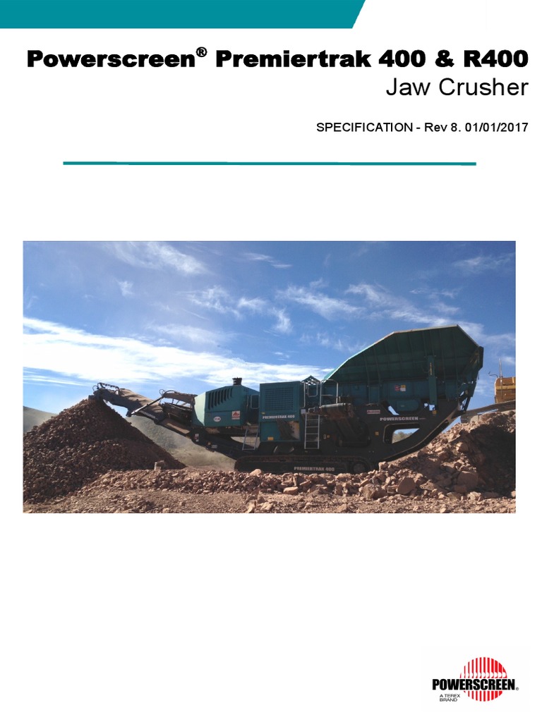 Powerscreen Premiertrak 400 Technical Specification Rev 8 01 01 2017 ...