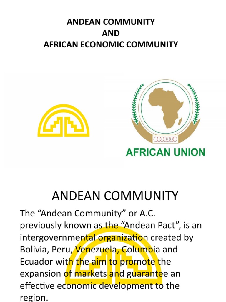 Andean Community AND African Economic Community | PDF | Andean ...
