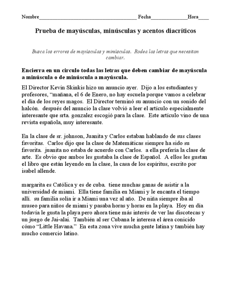 Prueba de Mayusculas y Minusculas | PDF | Miami | Ocio
