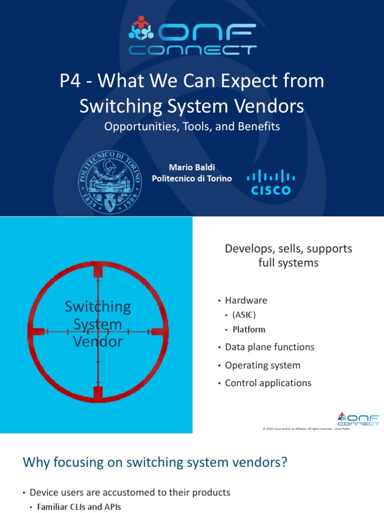 P4 - What We Can Expect From Switching System Vendors: Opportunities ...