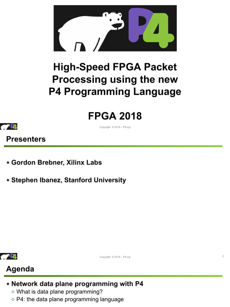FPGA 2018 P4 Tutorial PDF | PDF | I Pv6 | Multiprotocol Label Switching