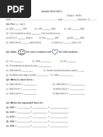 CBSE Class 2 Maths Question Paper Set A | PDF | Geometric Shapes ...