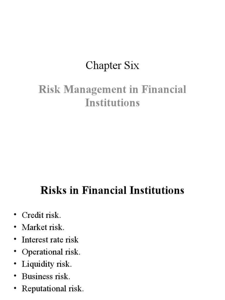 Chapter Six: Risk Management in Financial Institutions | PDF | Loans ...