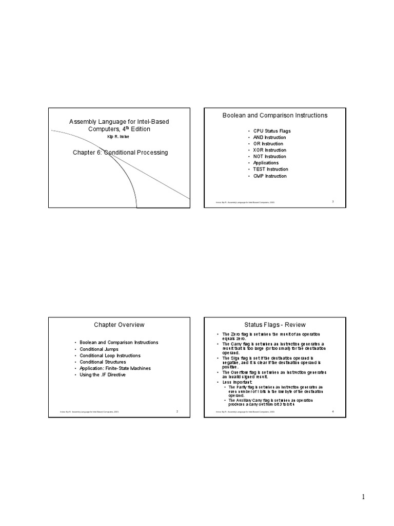 Assembly Language: Conditional Processing | PDF | Assembly Language ...