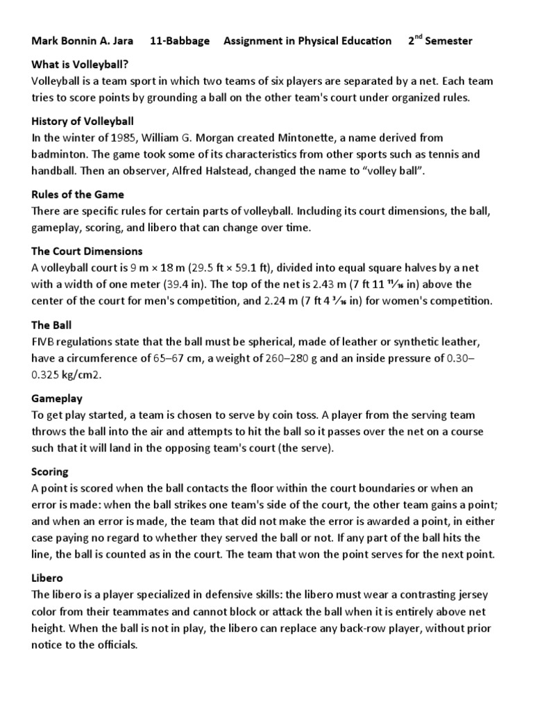 Mark Bonnin A. Jara 11-Babbage Assignment in Physical Education 2 ...