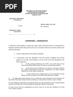 Motion To Re-Open and Admit Counter Affidavit | PDF | Affidavit | Criminal Law
