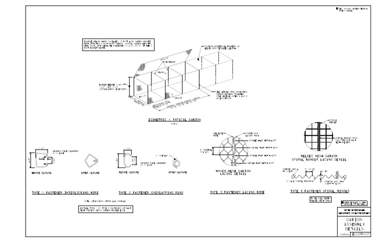 Isometric - Typical Gabion: Diaphragm | PDF | Manufactured Goods