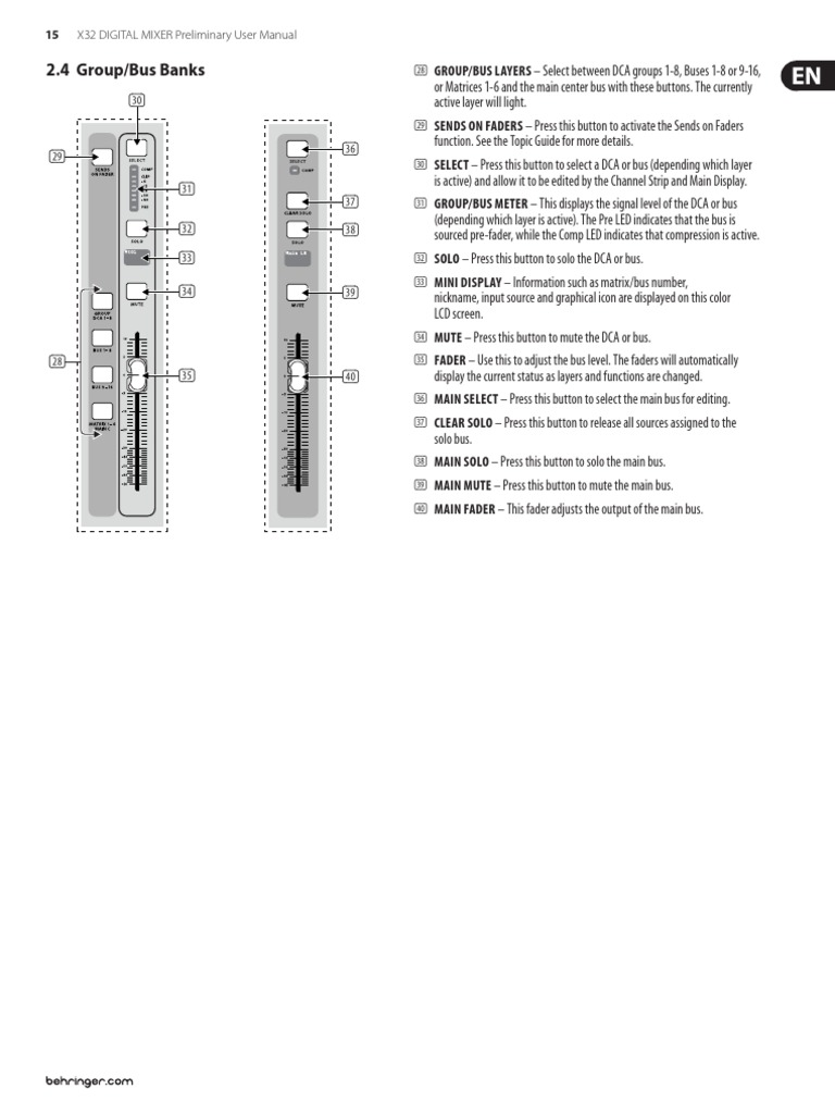 X32 Mixer Group/Bus Guide | PDF | Information And Communications ...