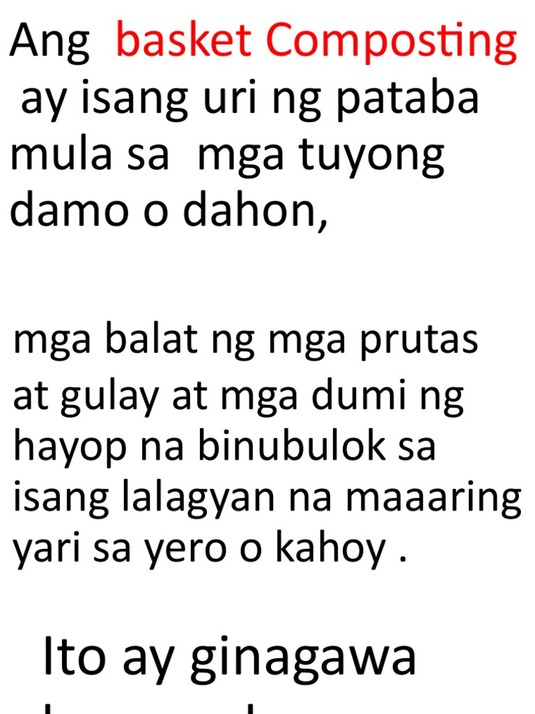 BASKET COMPOSTING - BMP | PDF