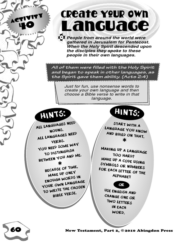 Create Your Own Language | PDF | Acts Of The Apostles | Religious Texts