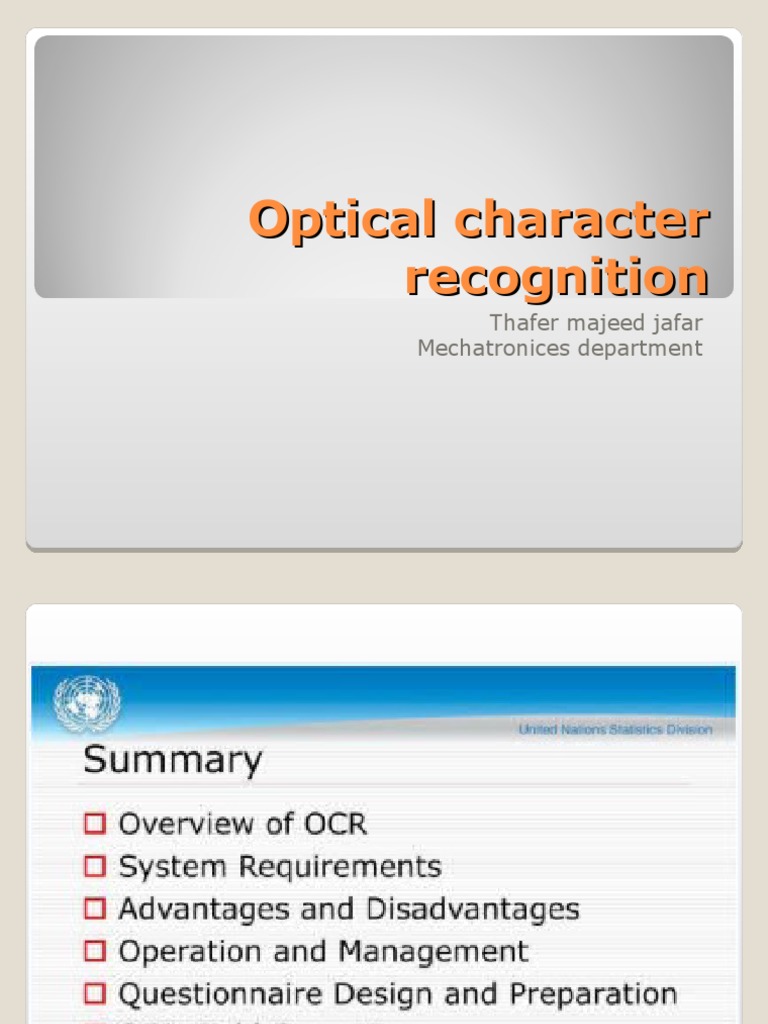 Optical Character Recognition | PDF