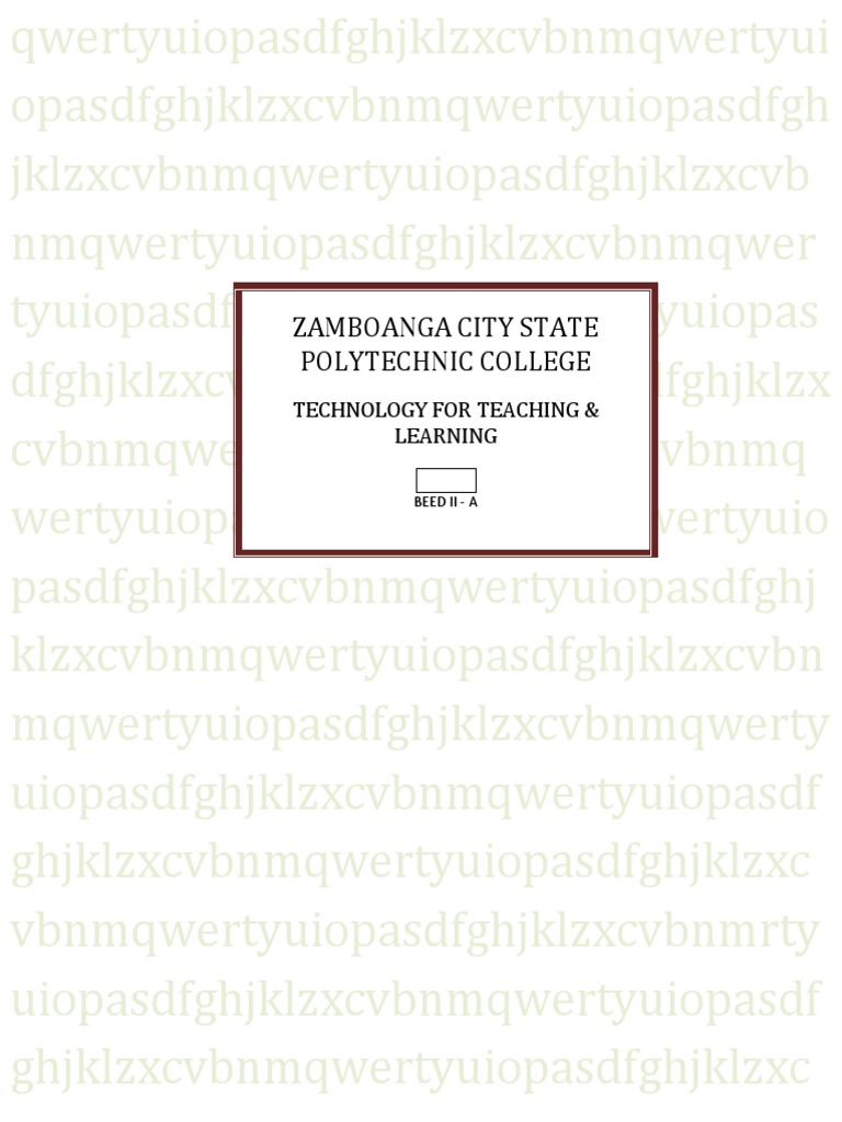 Zamboanga City State Polytechnic College: Technology For Teaching ...